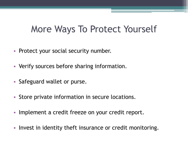 Identity Theft Presentation | PPTX | Internet Safety | Parenting