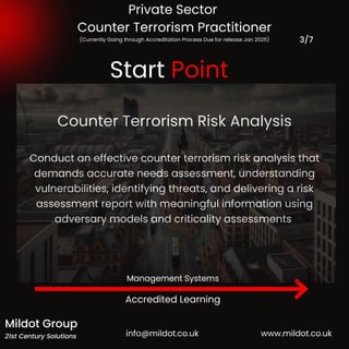 Counter Terrorism Practitioner Course. A Mildot Group 21st Century ...