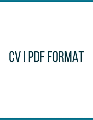 CV PDF | PDF