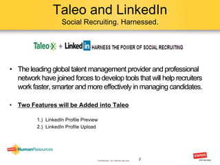 Taleo and LinkedIn Integration | PPTX