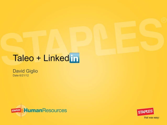 Linkedin Taleo Integration | PPTX