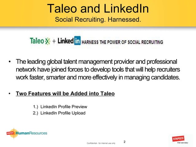 Linkedin Taleo Integration | PPTX