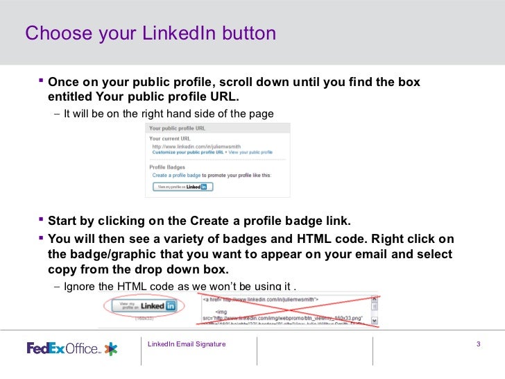 Adding LinkedIn to your email signature