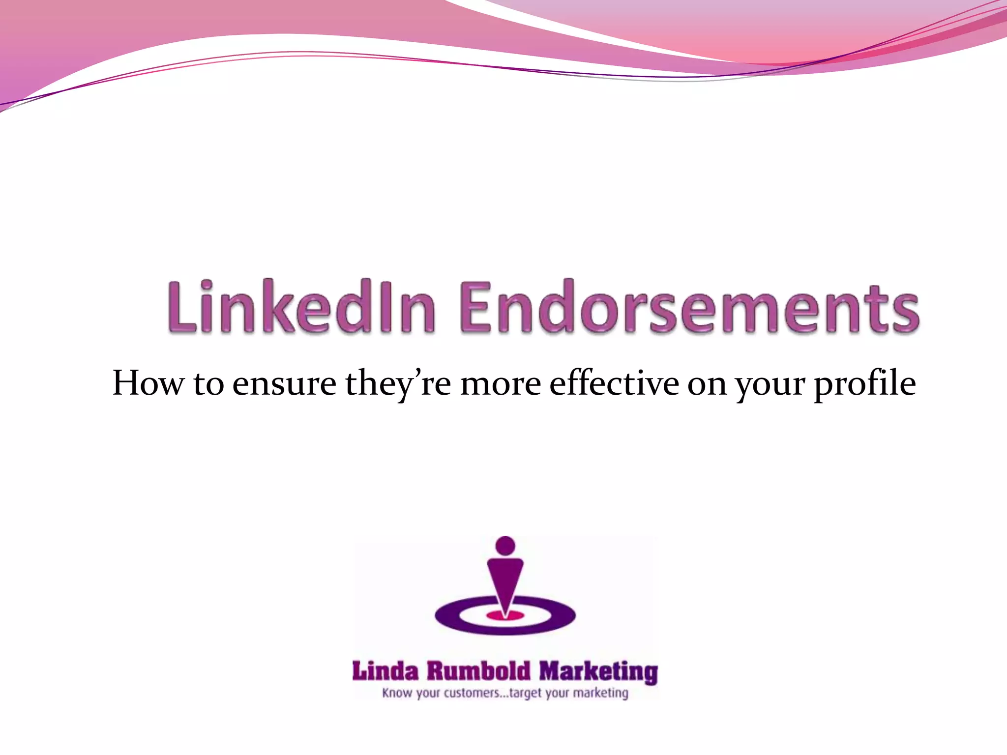 LinkedIn Endorsements | PPT