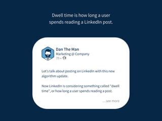 How LinkedIn's Current ML Model Works (+Dwell Time Update) | PPT