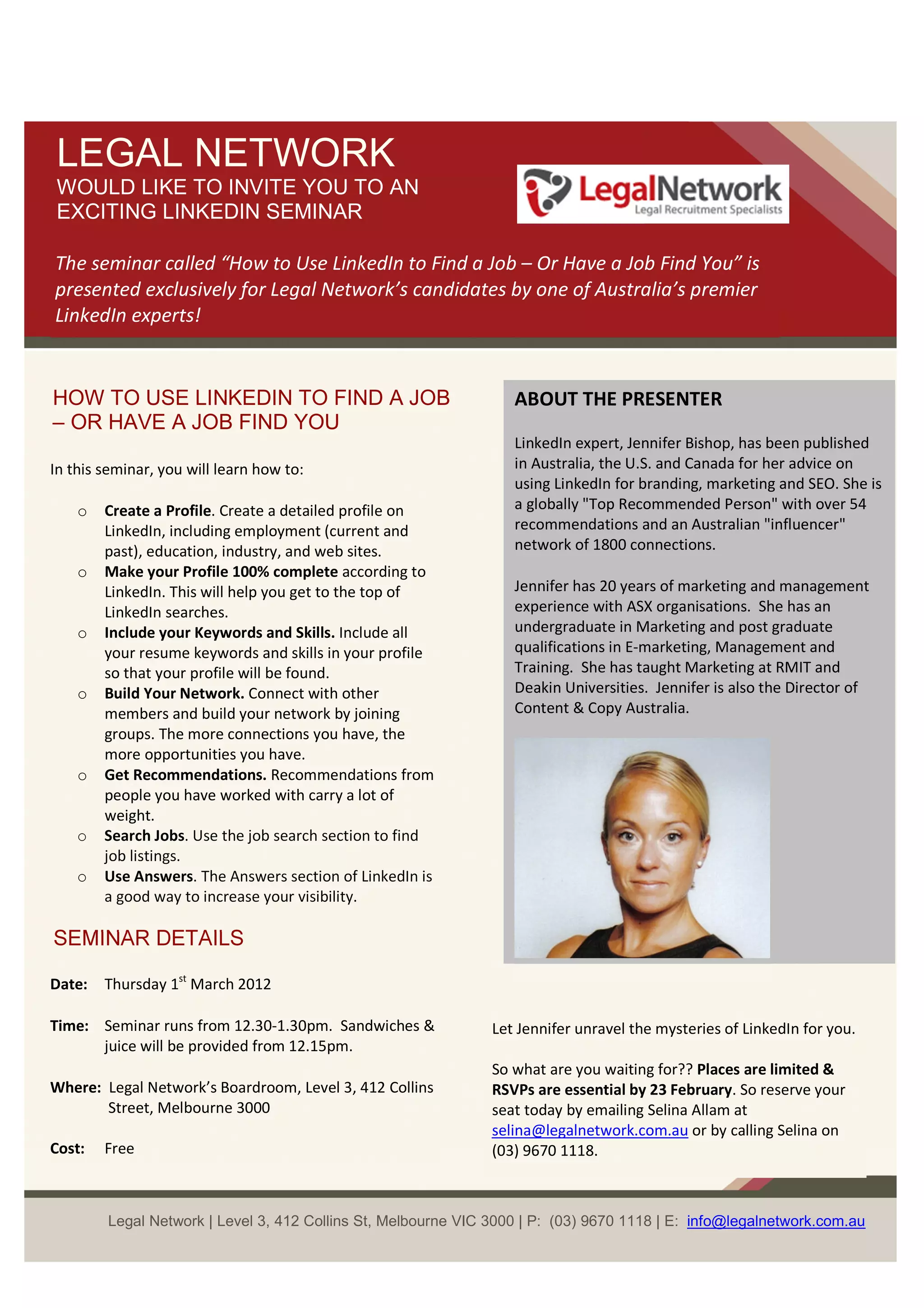 Linked In Flyer | PDF
