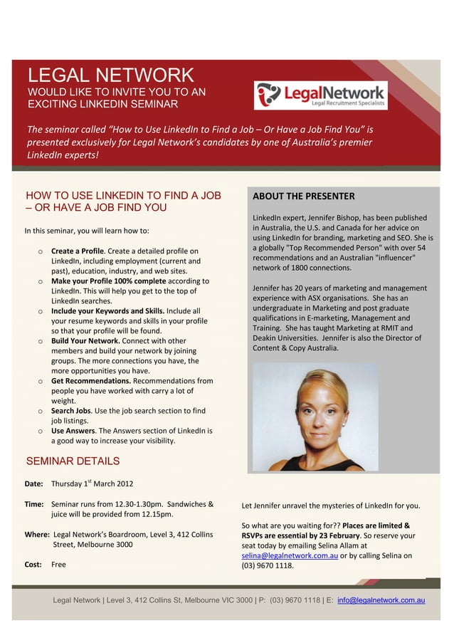 Linked In Flyer | PDF