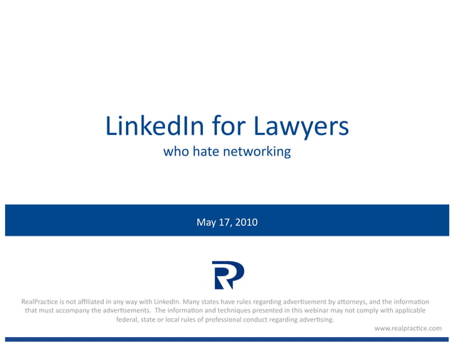LinkedIn for Lawyers | PPT