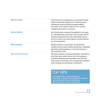 Linkedin groups building guide | PDF