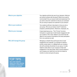 Linkedin groups building guide | PDF