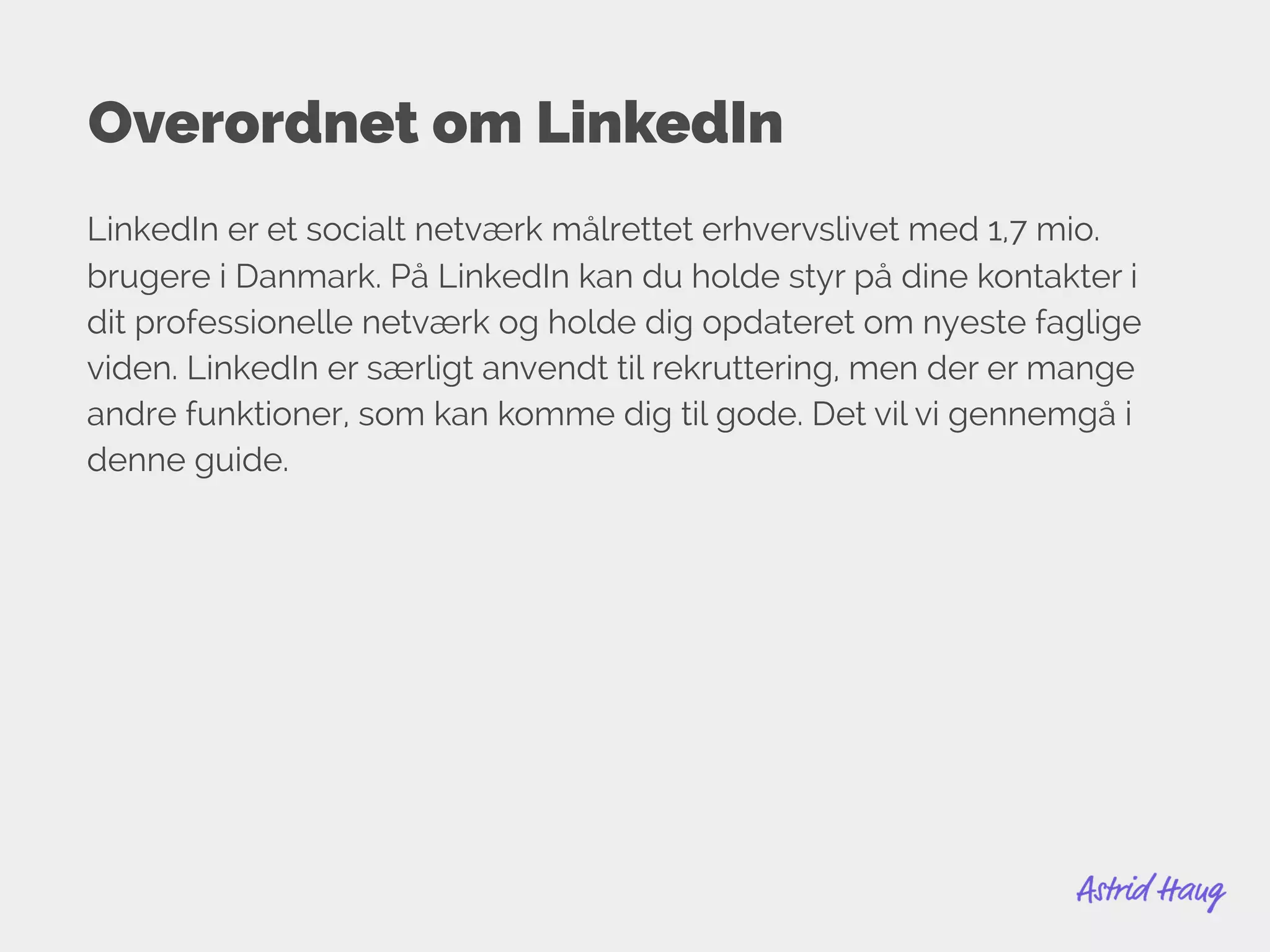 Guide til LinkedIn og det nye design | PDF