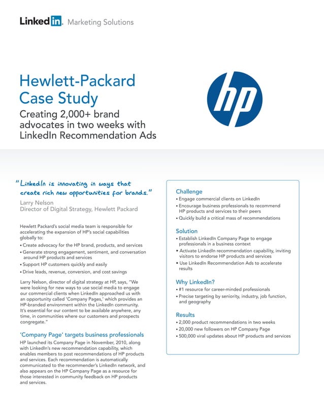 HP Case Study | PDF