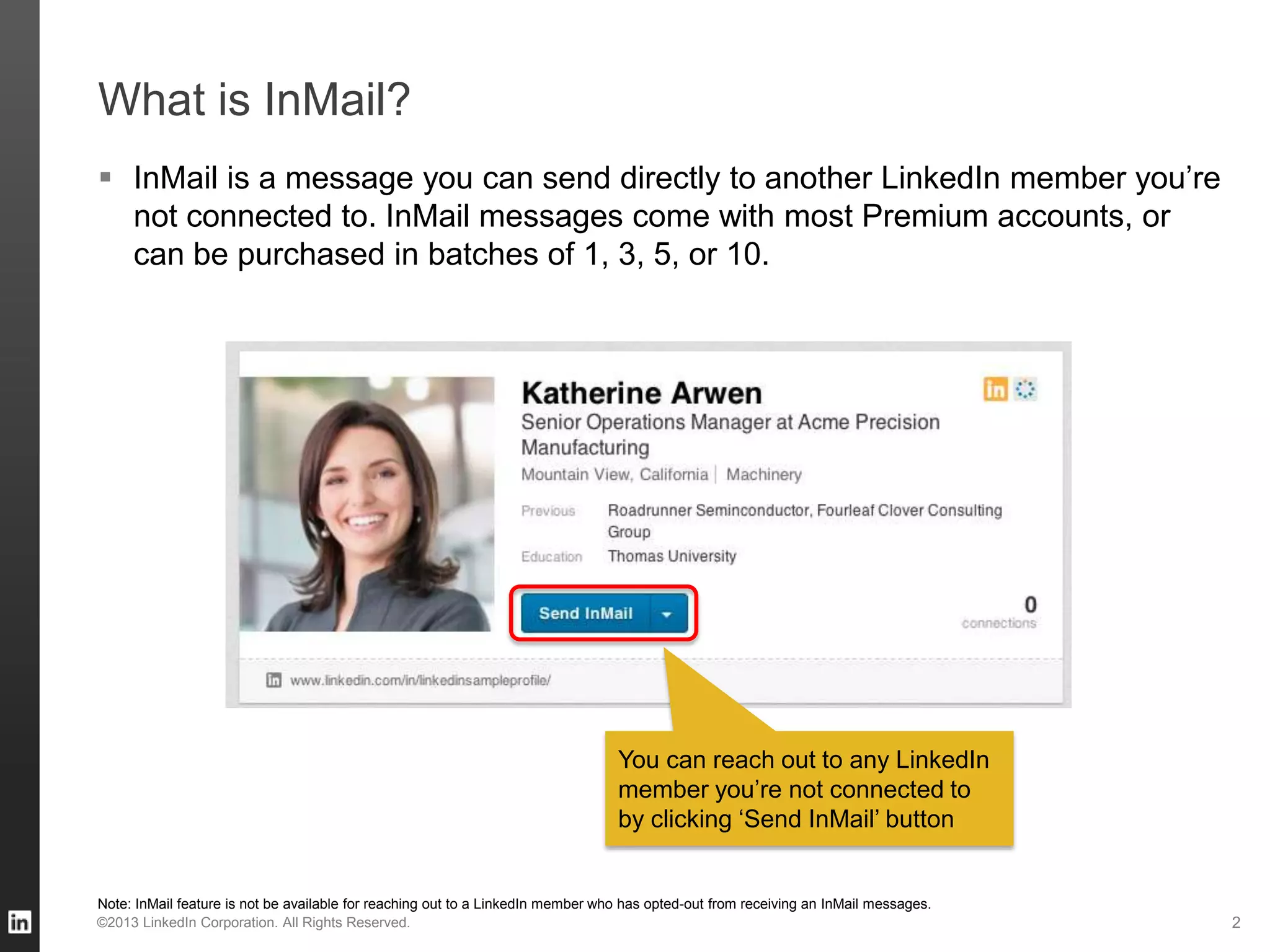 LinkedIn InMail Overview | PPTX