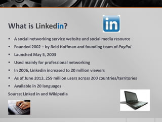 Linkedin in social media and education | PPT