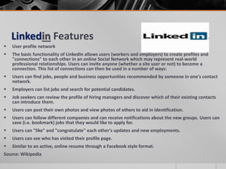 Linkedin in social media and education | PPTX