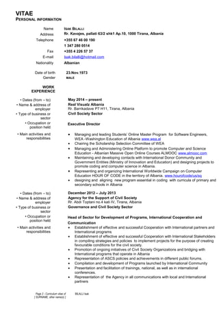 Linked in isak bilalli resume linke din | PDF