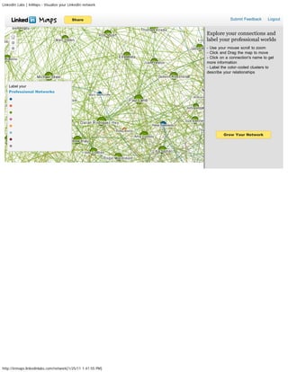 Linked in labs inmaps - visualize your linkedin network | PDF | Social Networking | Internet