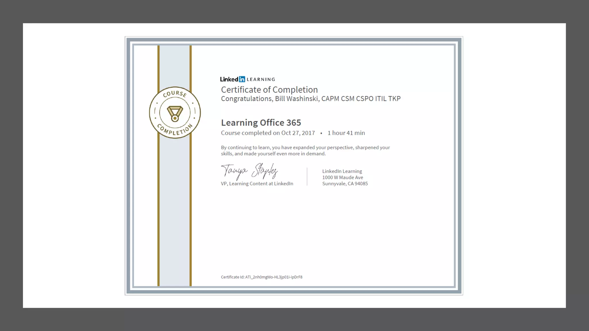 LinkedIn Learning Certificates of Completion - Skills | PPT | Free Download