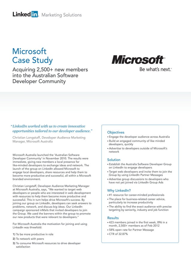 Microsoft Case Study | PDF