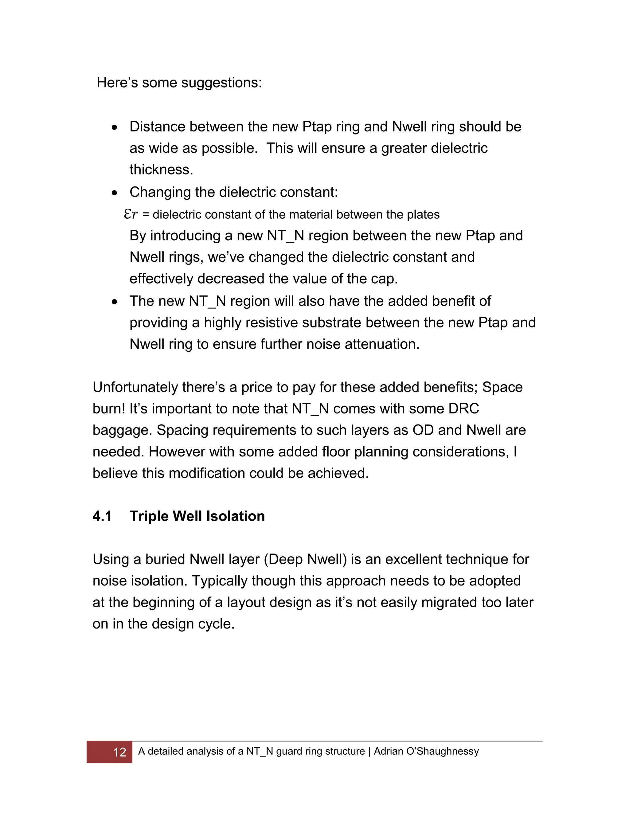 NT_N Guard Ring Noise Analysis | PDF