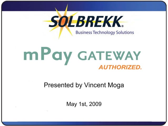 mPay Gateway Presentation | PPT