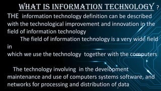 ROLE OF INFORMATION TECHNOLOGY IN ENERGY CONSERVATION | PPTX