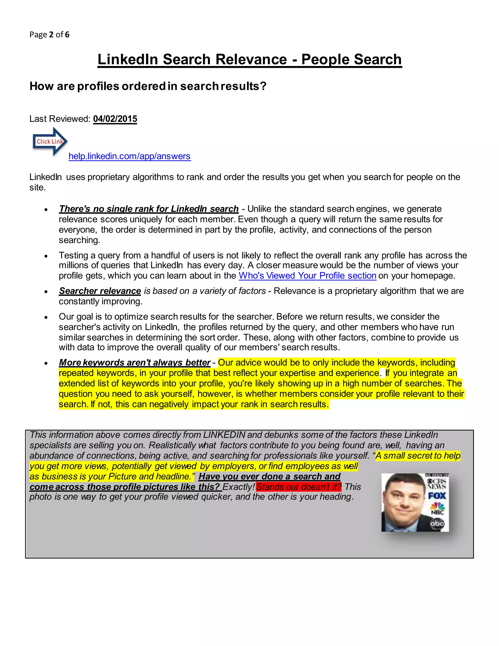 Linked in of everything possible v2 | DOCX