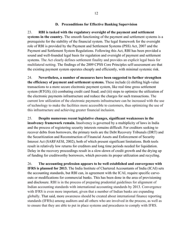 BASEL CORE PRINCIPLES FOR EFFECTIVE BANKING SUPERVISION DETAILED ...