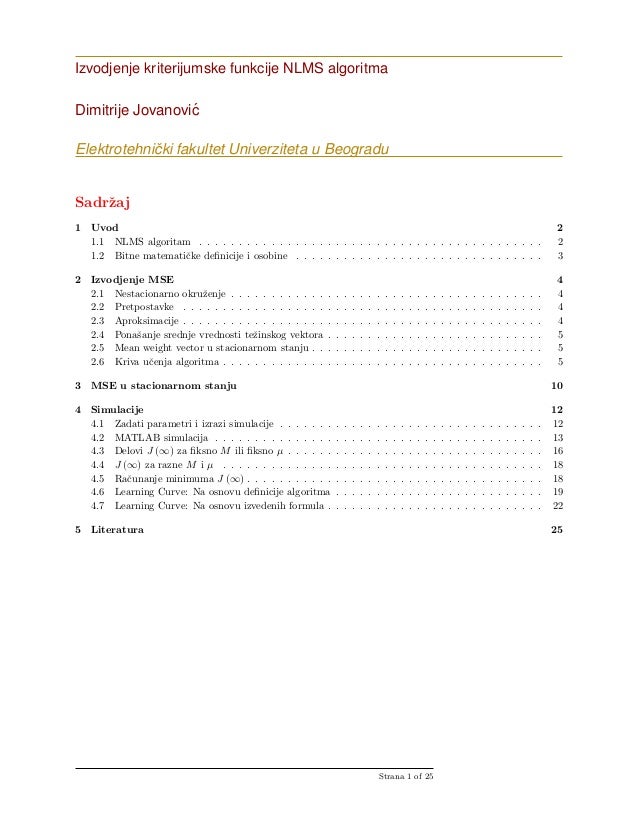 Nlms Algorithm Mse For Nonstationary Environment Pdf