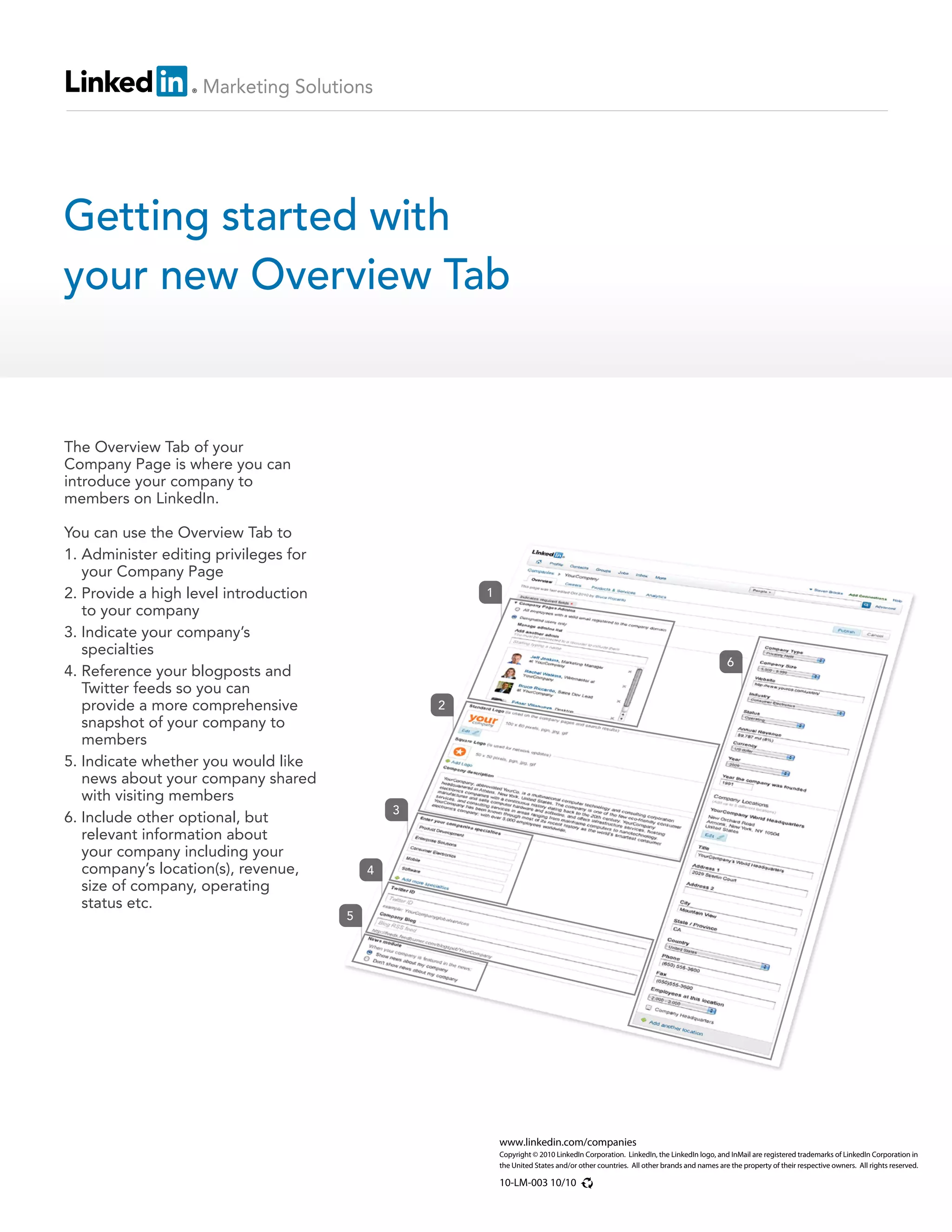 Linkedin Overview Tab Guide | PDF