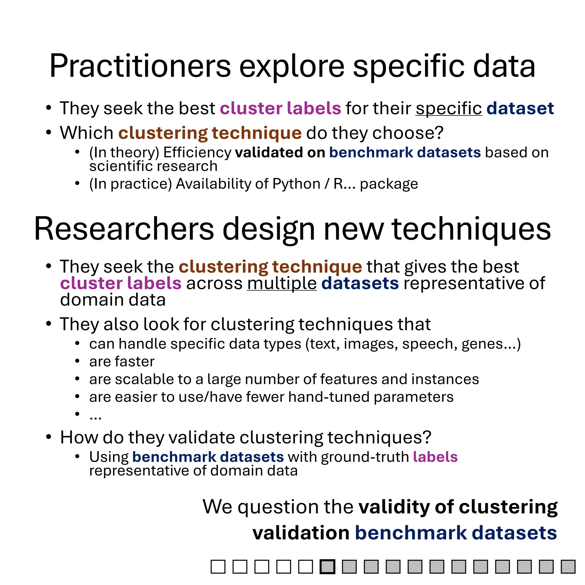 Measuring the Validity of Clustering Validation Datasets | PDF