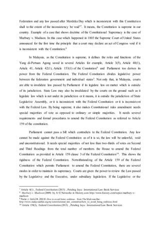 Supremacy of the Federal Constitution | DOCX