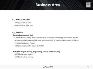 PopcornSAR Specialized in AUTOSAR_Company profile | PDF