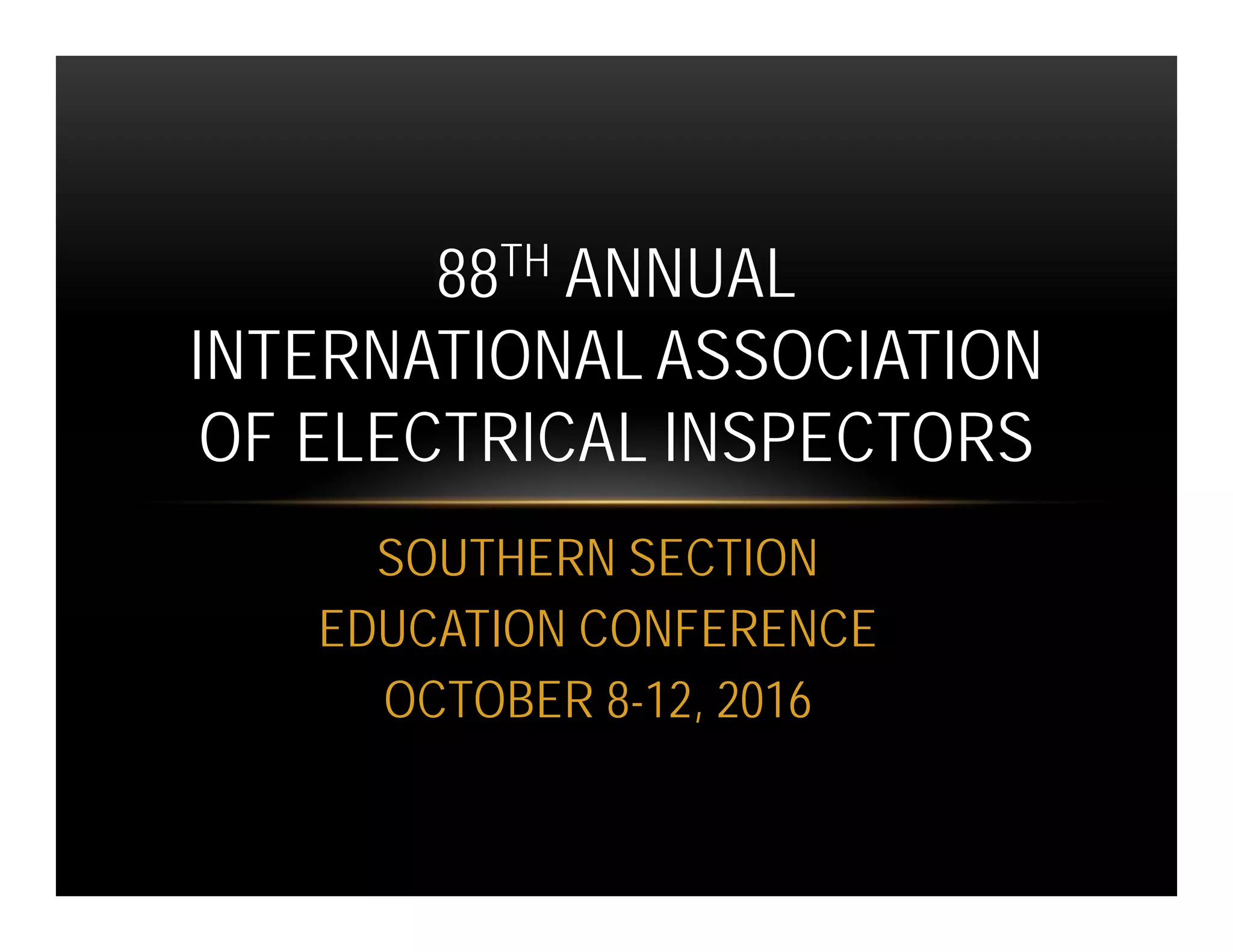 IAEI Southern Section Education Conference | PDF