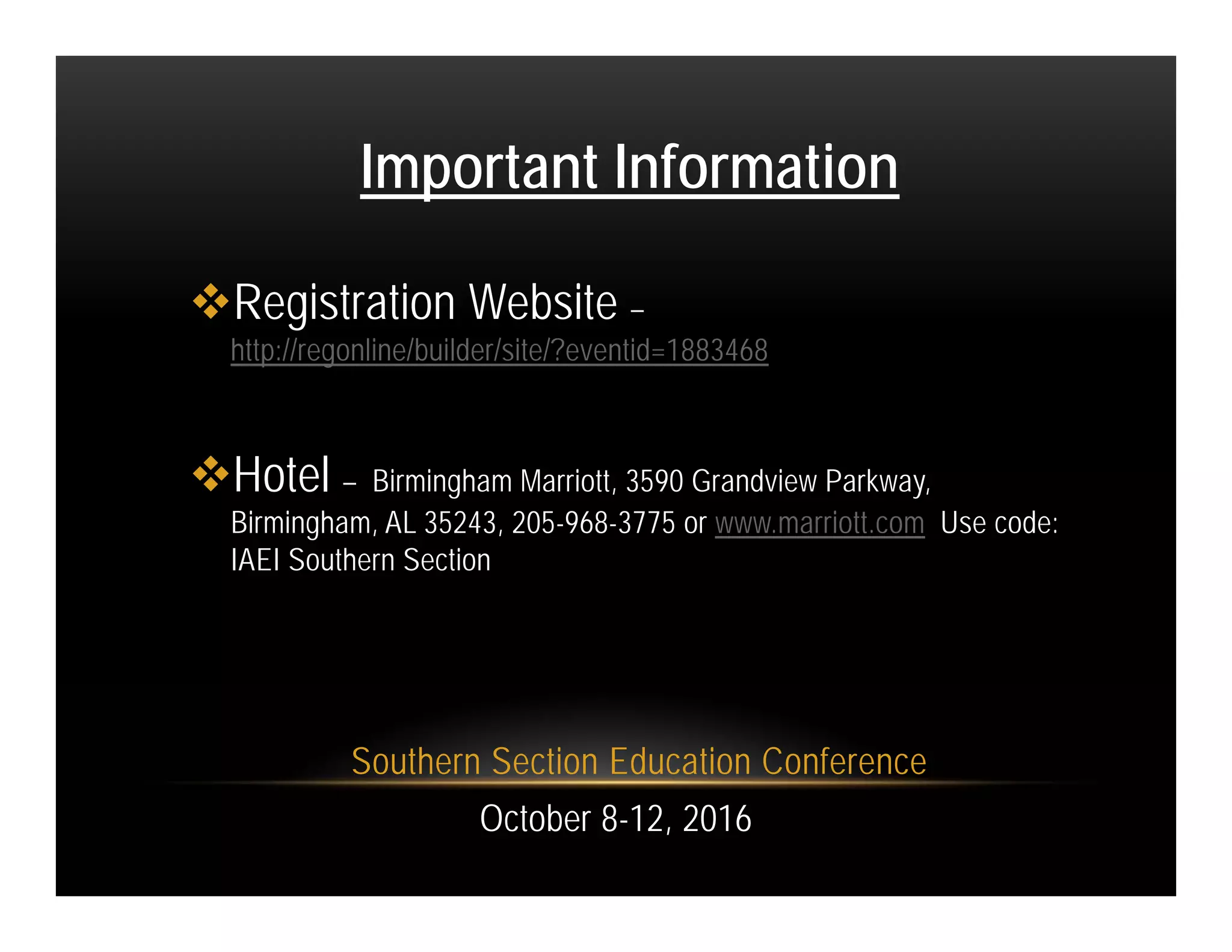 IAEI Southern Section Education Conference | PDF