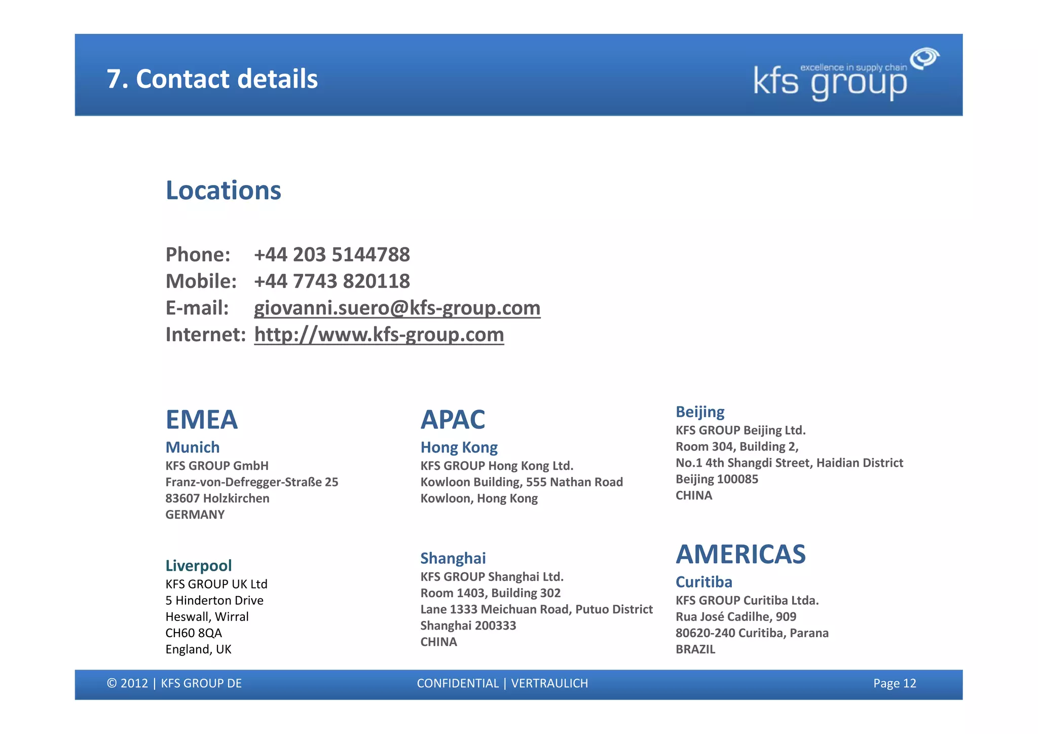 KFS GROUP Introduction | PDF