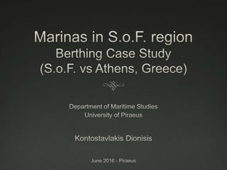 Marinas in SOF Region - Berthing Case Study | PPTX