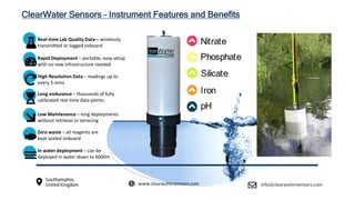 ClearWater Sensors - Easy Setup Water Chemisty Monitoring | PPTX