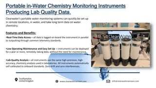 ClearWater Sensors - Easy Setup Water Chemisty Monitoring | PPT