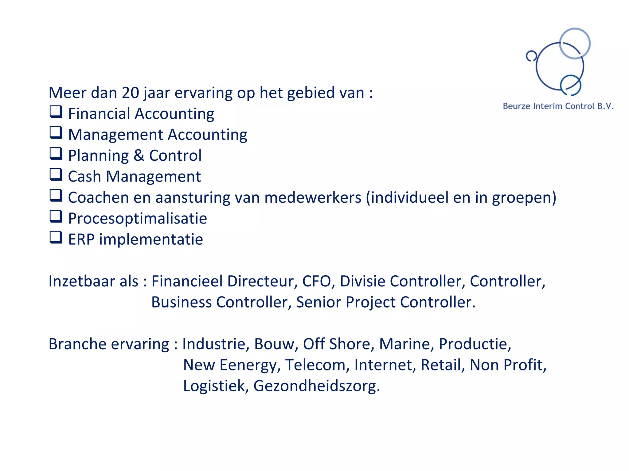 Beurze Interim Control BV | PPT