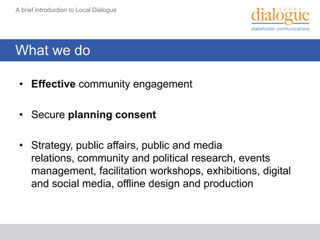 Introducing Local Dialogue | PPT