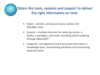 EBSCO Information Services | PPTX | Databases | Computer Software and Applications