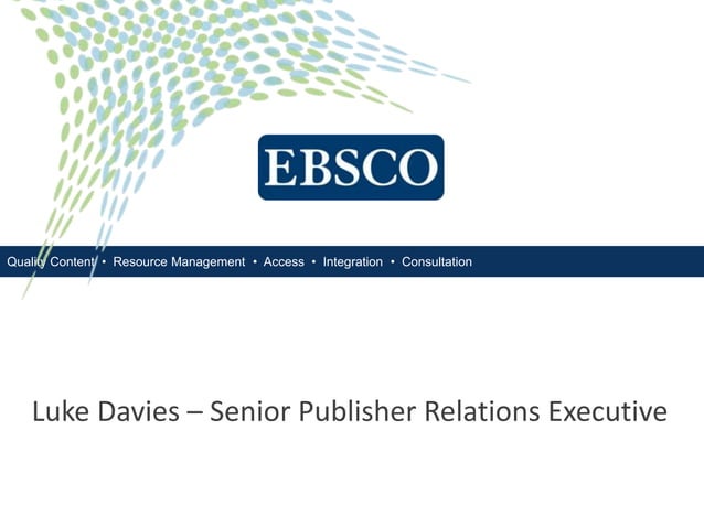 EBSCO Information Services | PPT