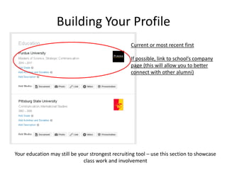 A College Student's Guide to LinkedIn | PPT