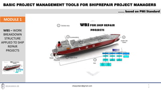 PROJECT MANAGEMENT TOOLS FOR SHIPYARD PROJECT MANAGERS/ Course ...