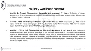 PROJECT MANAGEMENT TOOLS FOR SHIPYARD PROJECT MANAGERS/ Course ...