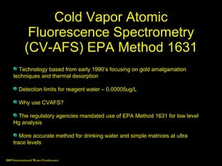 Intercomparison of Different Technologies for the Analysisof Total ...