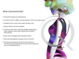 Quintessentially Lifestyle | PPTX
