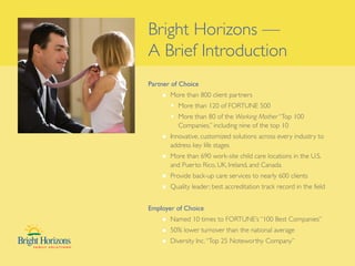 Bright Horizons company overview | PDF