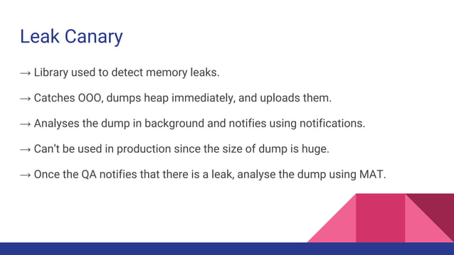 Memory Leaks in Android Applications | PPT